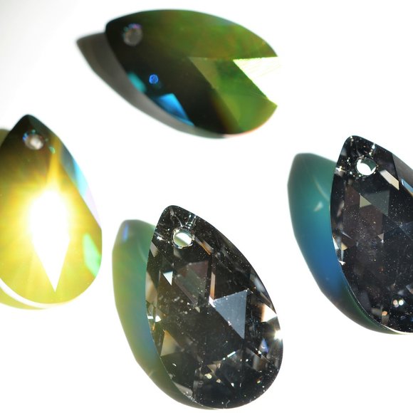 Swarovski | Jewelry | Swarovski 22mm Scarabaeus Green Pear Crystals ...